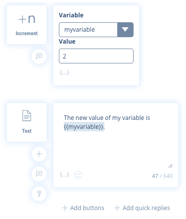 Increment / Decrement the value of a variable - Botnation - Support