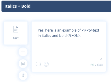 Put text in color, bold, italic or underlined - Botnation - Support