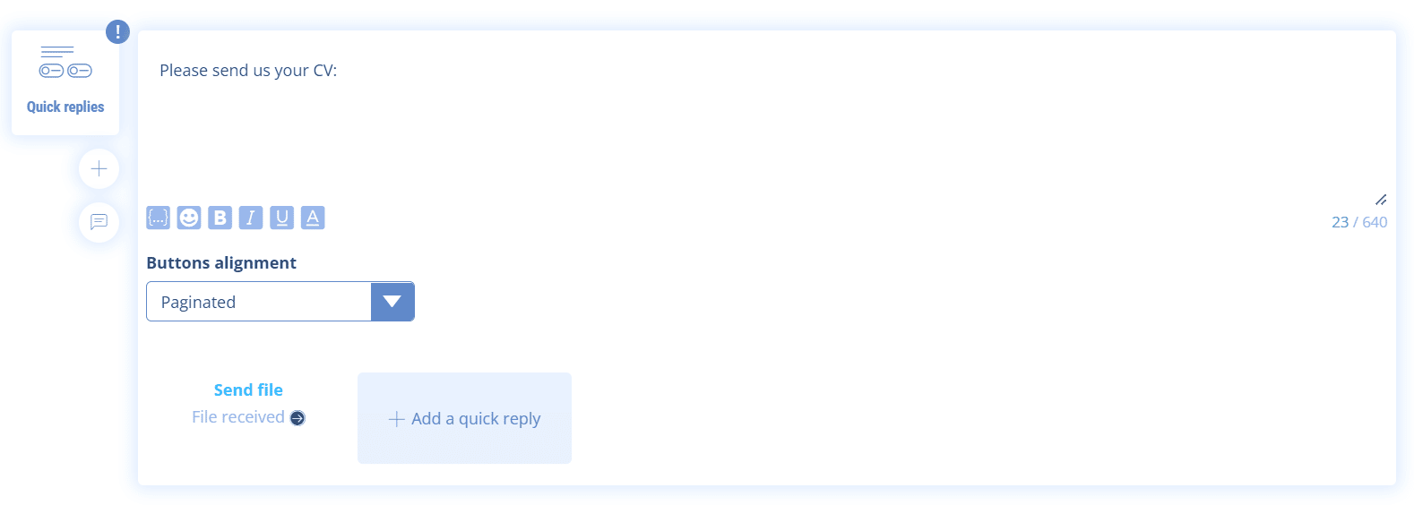 Sending a file to the chatbot (Web Chatbot) - Botnation - Support