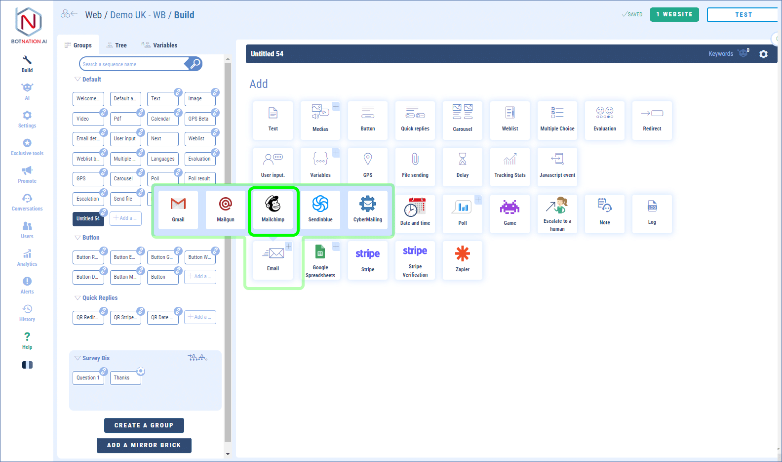 Mailchimp plugin - Botnation - Support