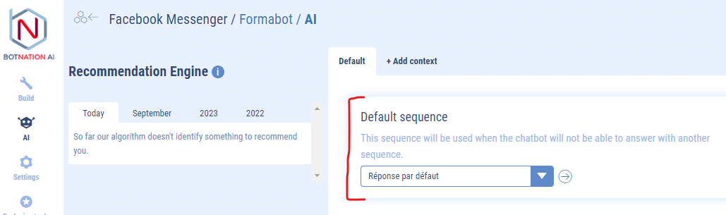 How do I change the default sequence? - Botnation - Support